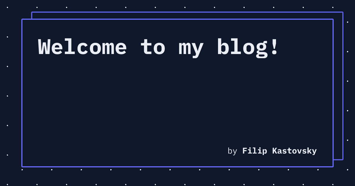 Welcome to my blog!